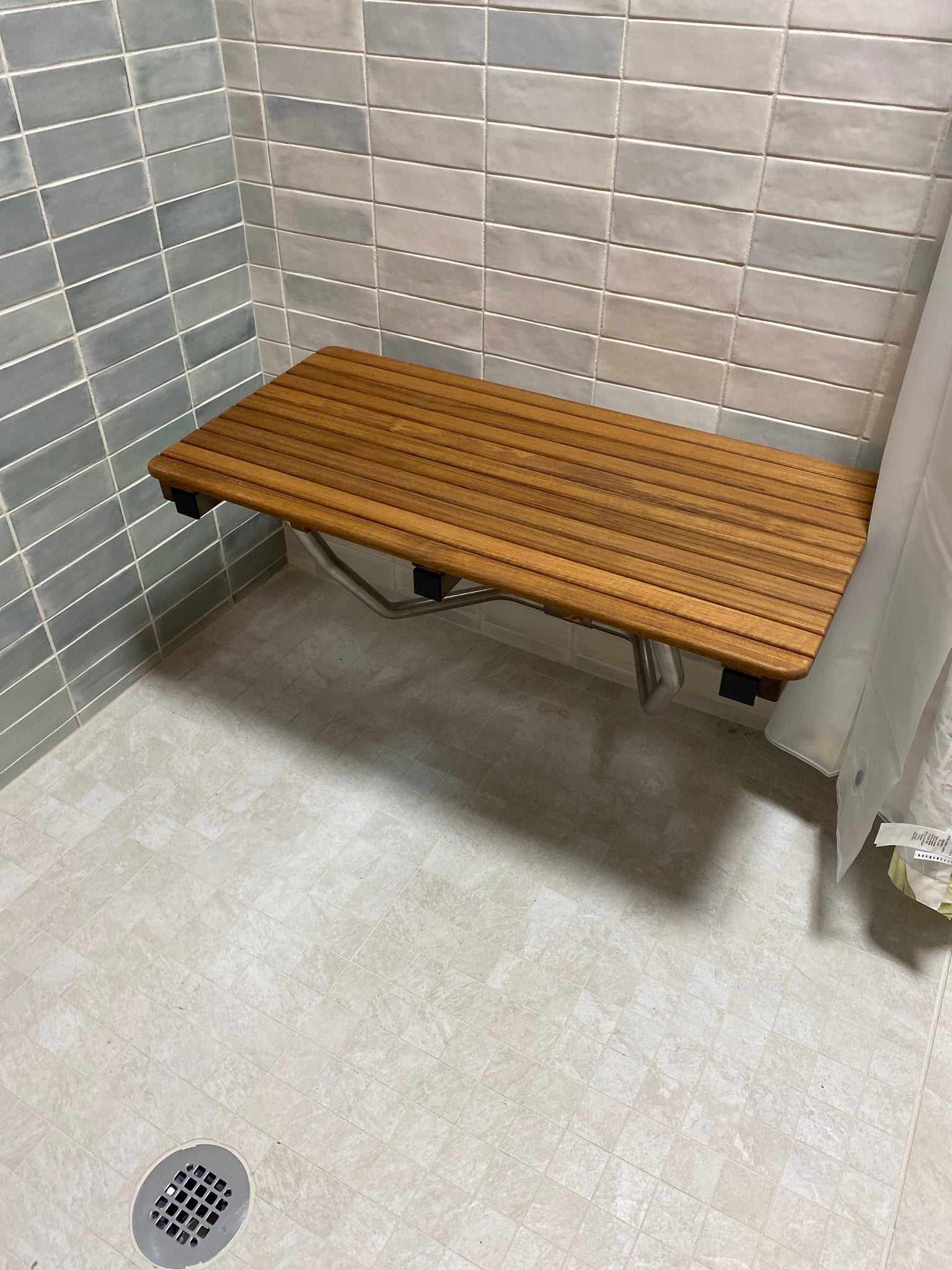 36" Teak ADA Folding Shower Seat | Teakworks4u