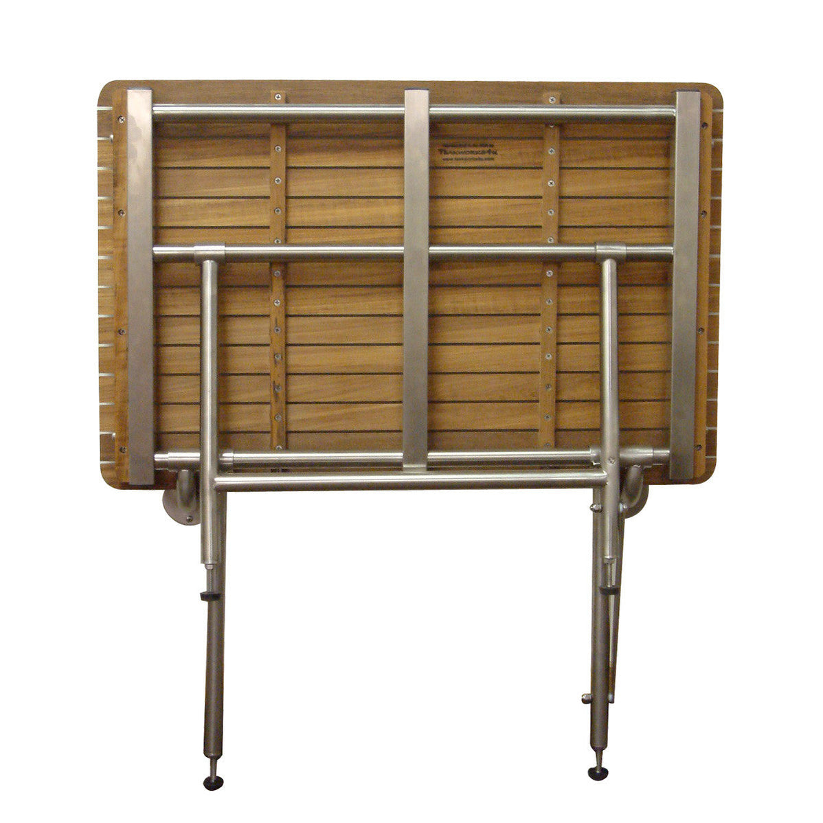 42" Teak ADA Drop Down Shower Seat with Legs | Teakworks4u